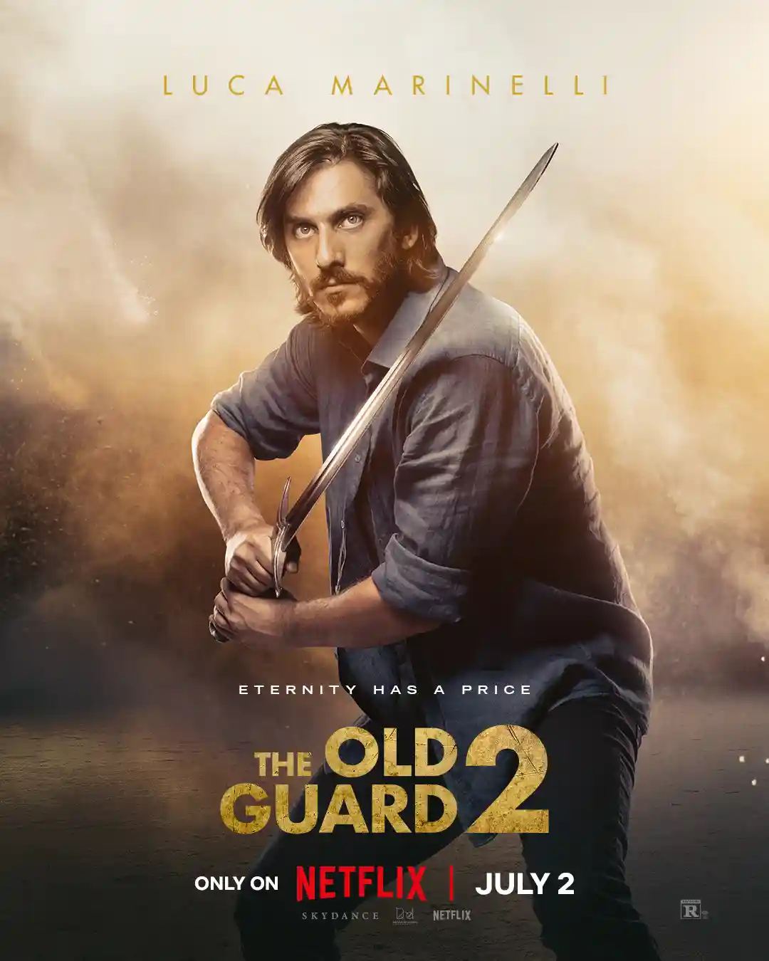 The Old Guard 2 - Luca Marinelli Character Poster | Moviefone